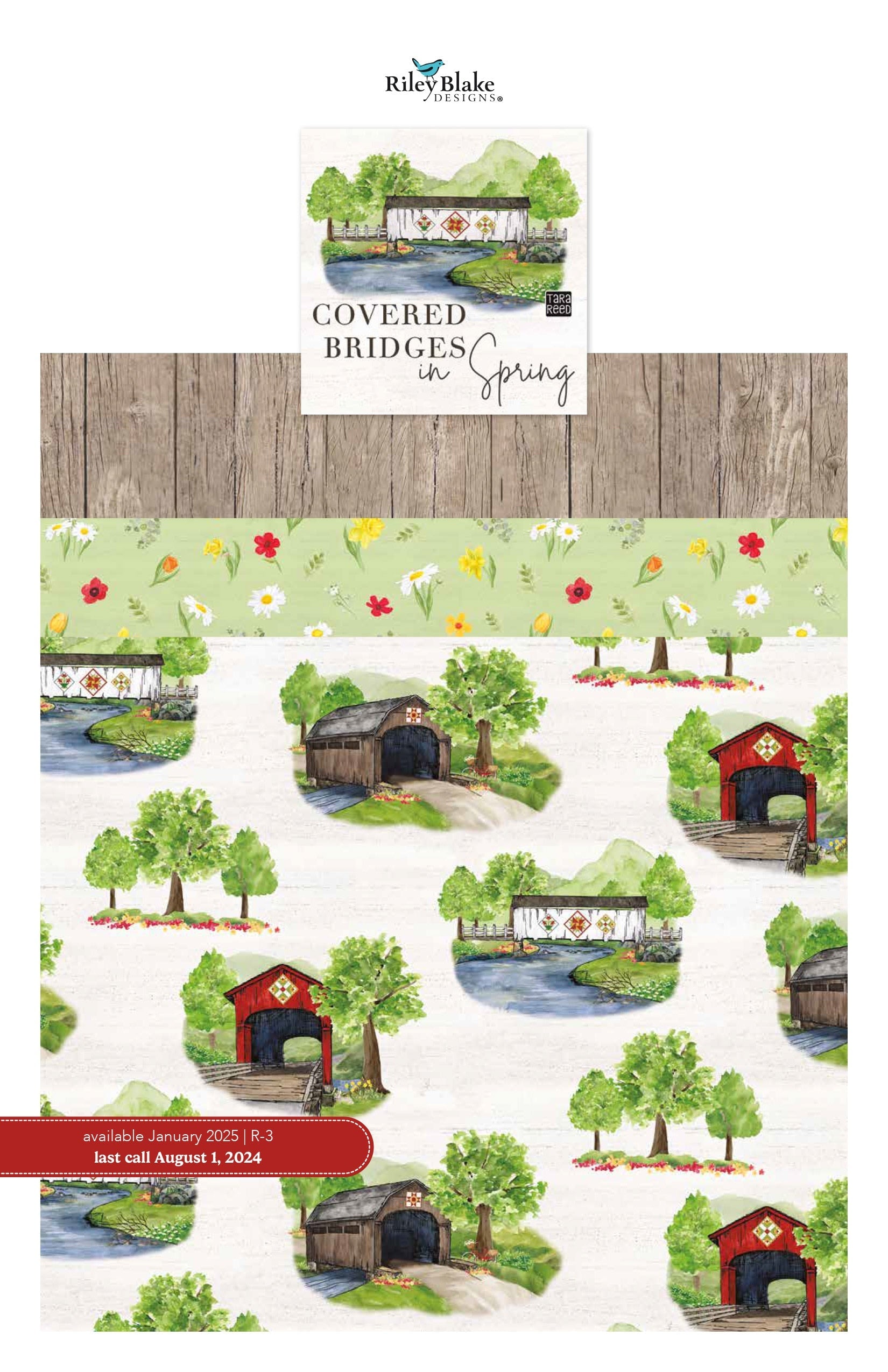 Covered Bridges in Spring – Cute Little Fabric Shop