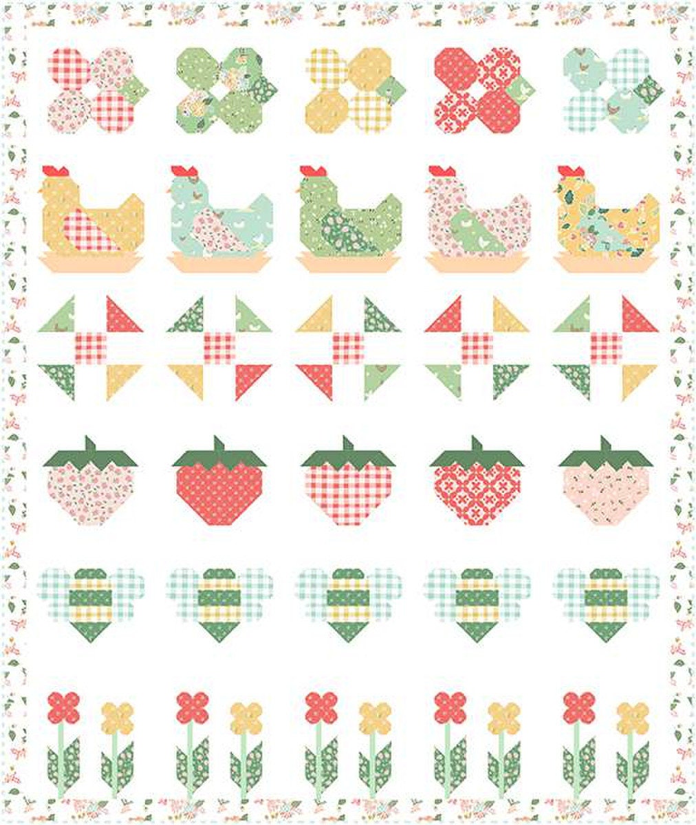 SALE Clover Farm Row Quilt PATTERN P155 - Gracey Larson - Riley Blake ...