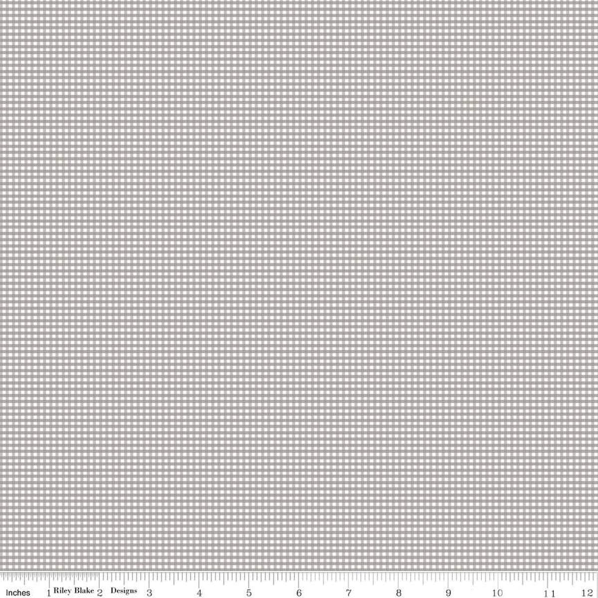 SALE Micro PRINTED Gingham C455 Gray 1/16" Sixteenth Inch Small Check ...
