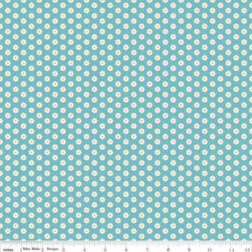 Besties Flowers C15815 Blue - Riley Blake Designs - Daisies Floral Blo ...