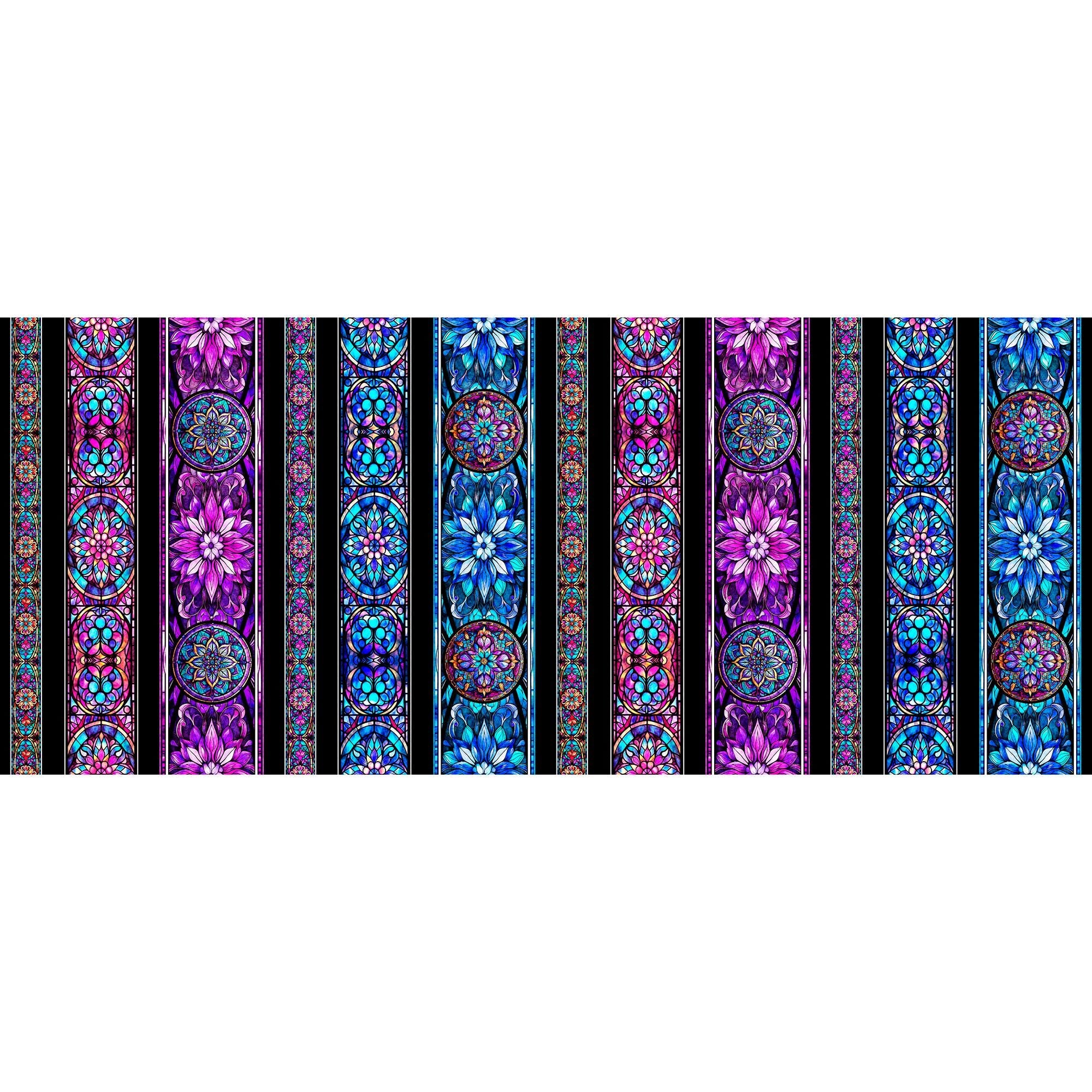 Night Flight Stained Glass Stripe 30752 Multi X - - QT Fabrics - Manda ...