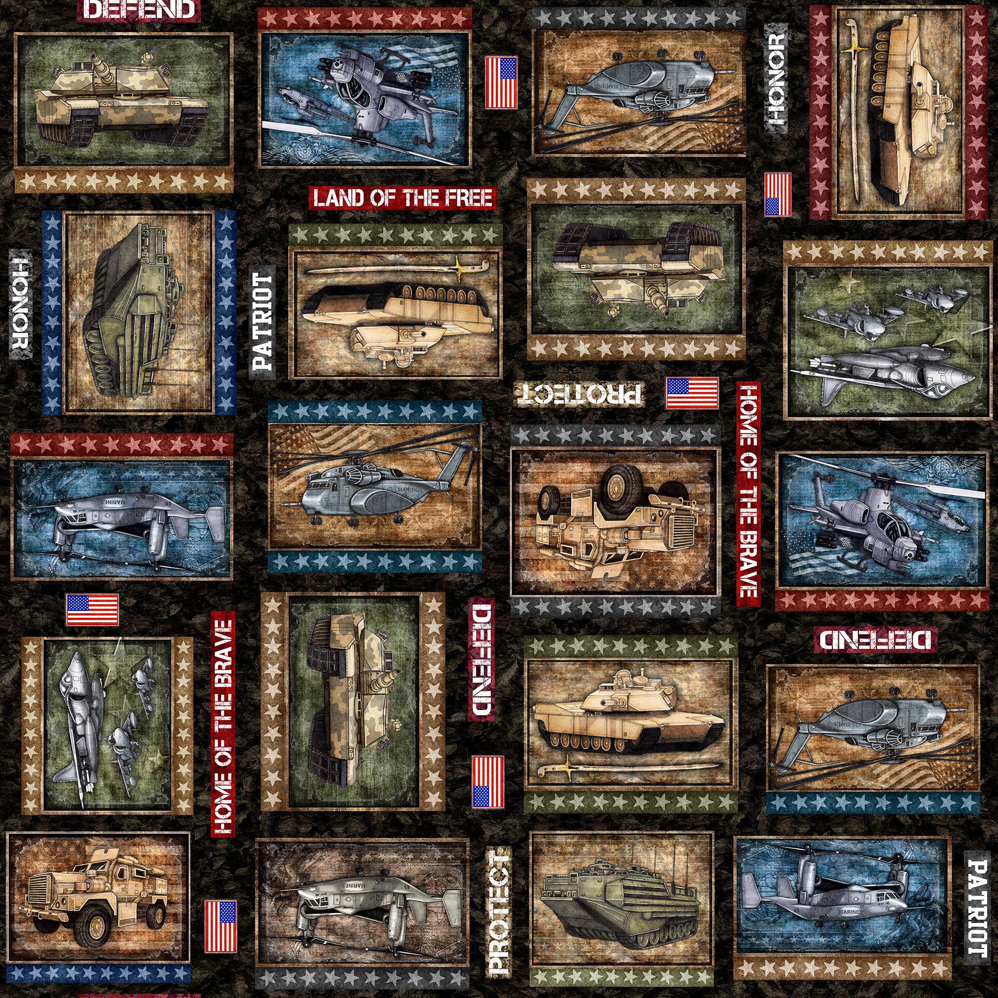 SALE Patriot Marines Patch 30935 Black J - - QT Fabrics - America Unit ...