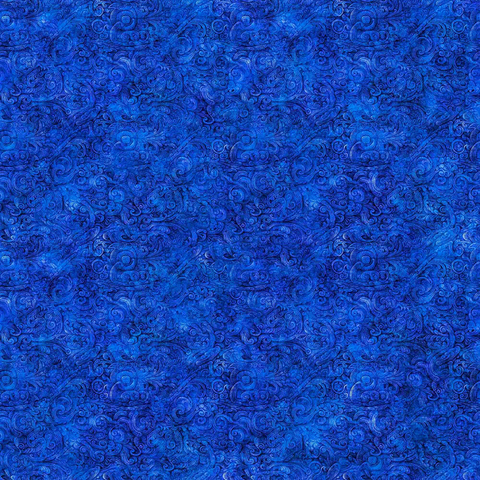Festivus Festivus Blender 31157 Blue B - QT Fabrics - Filigree Scroll ...