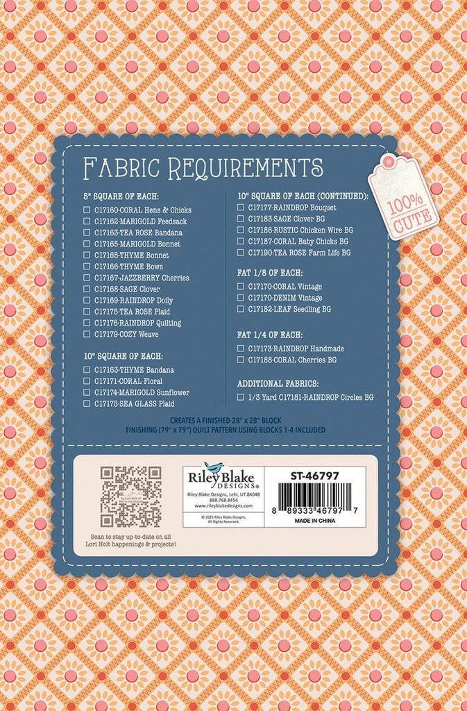 SALE Farmer's Daughter Quilt Seeds PATTERN Spring Barn ST-46797 - Rile ...