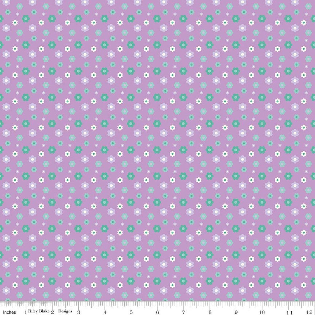 Patchwork Floral C17241 Purple - Riley Blake Designs - Flowers Blossom ...