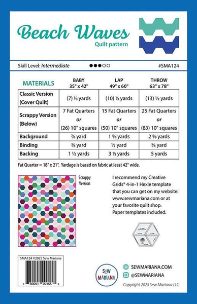 Beach Waves Quilt PATTERN KS-2501 by Mariana Diaz - Moda Fabrics - INS ...