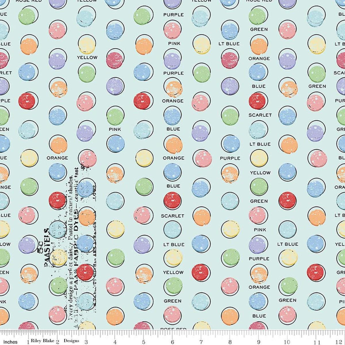 Egg Hunt Egg Dye Dots C17146 Aqua - Riley Blake Designs - Polka Dots S ...