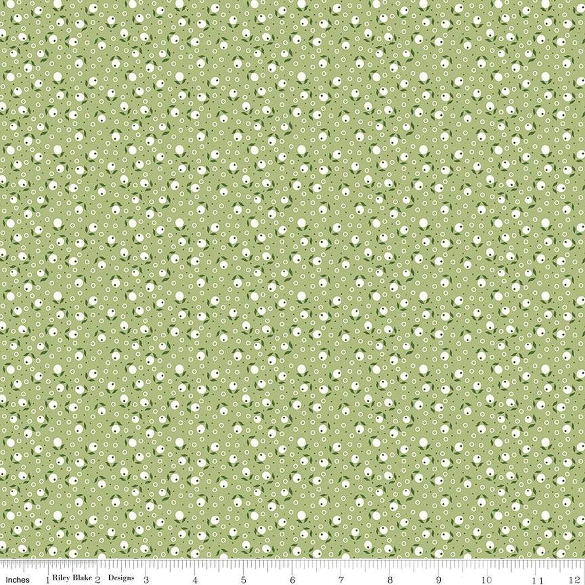 SALE Bee Vintage Suzanne C13086 Lettuce - Riley Blake Designs - Berrie ...
